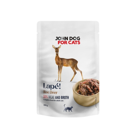 John Dog for Cats Lape Sarna - monobiałkowa karma mokra dla kota 100g ...